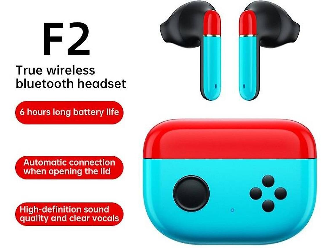 True Wireless F2-2 Bluetooth Earphones (in Ear - Microphone - Red ...