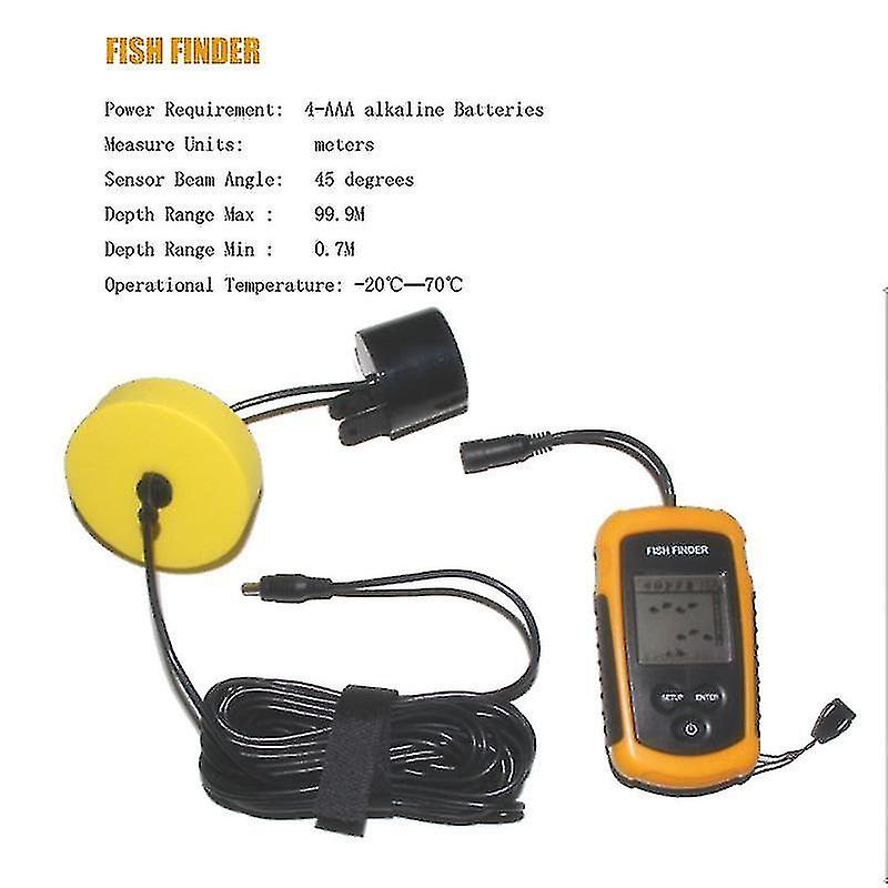 Fish detection ultrasonic wired fish finder radar fish detection sonar ...