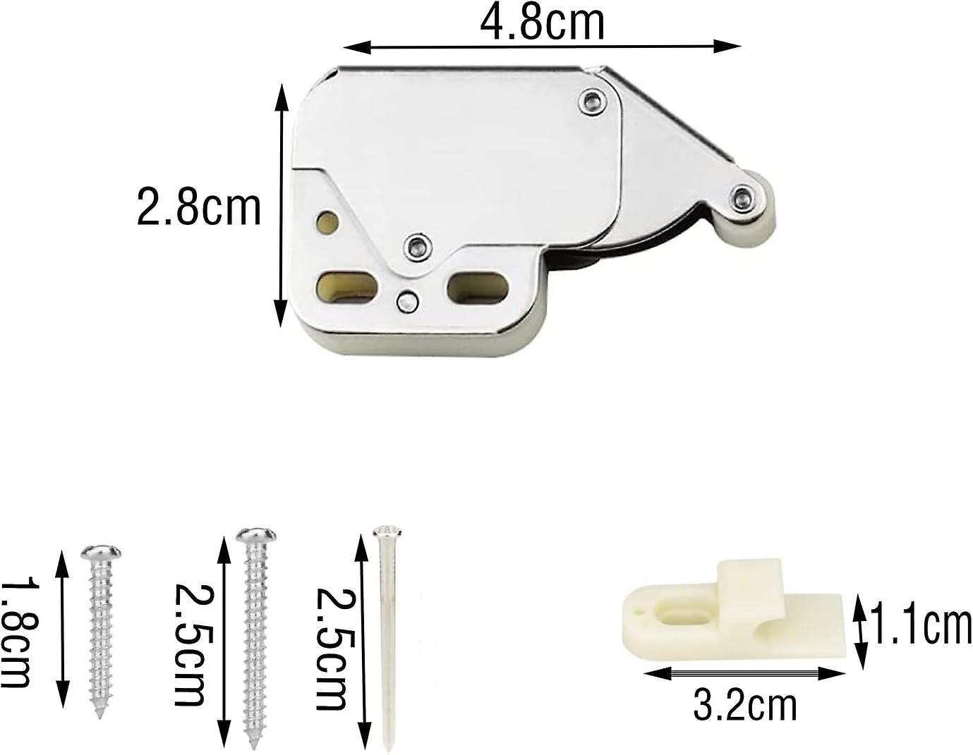 6 Pieces Mini Touch Latches, Spring Loaded Cabinet Lock, Automatic Mini ...