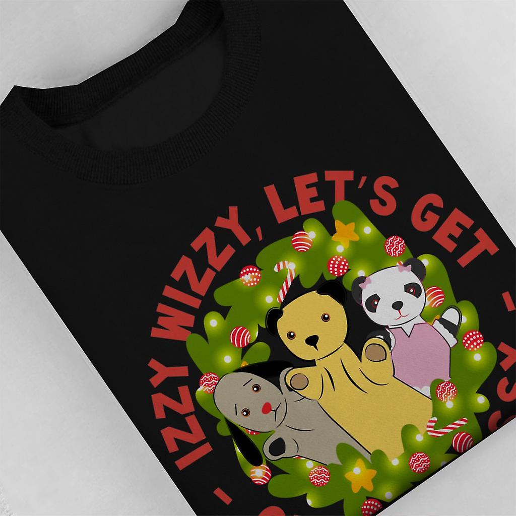 Sooty Christmas Illuminated Wreath Izzy Wizzy Lets Get Chrismassy Men's ...