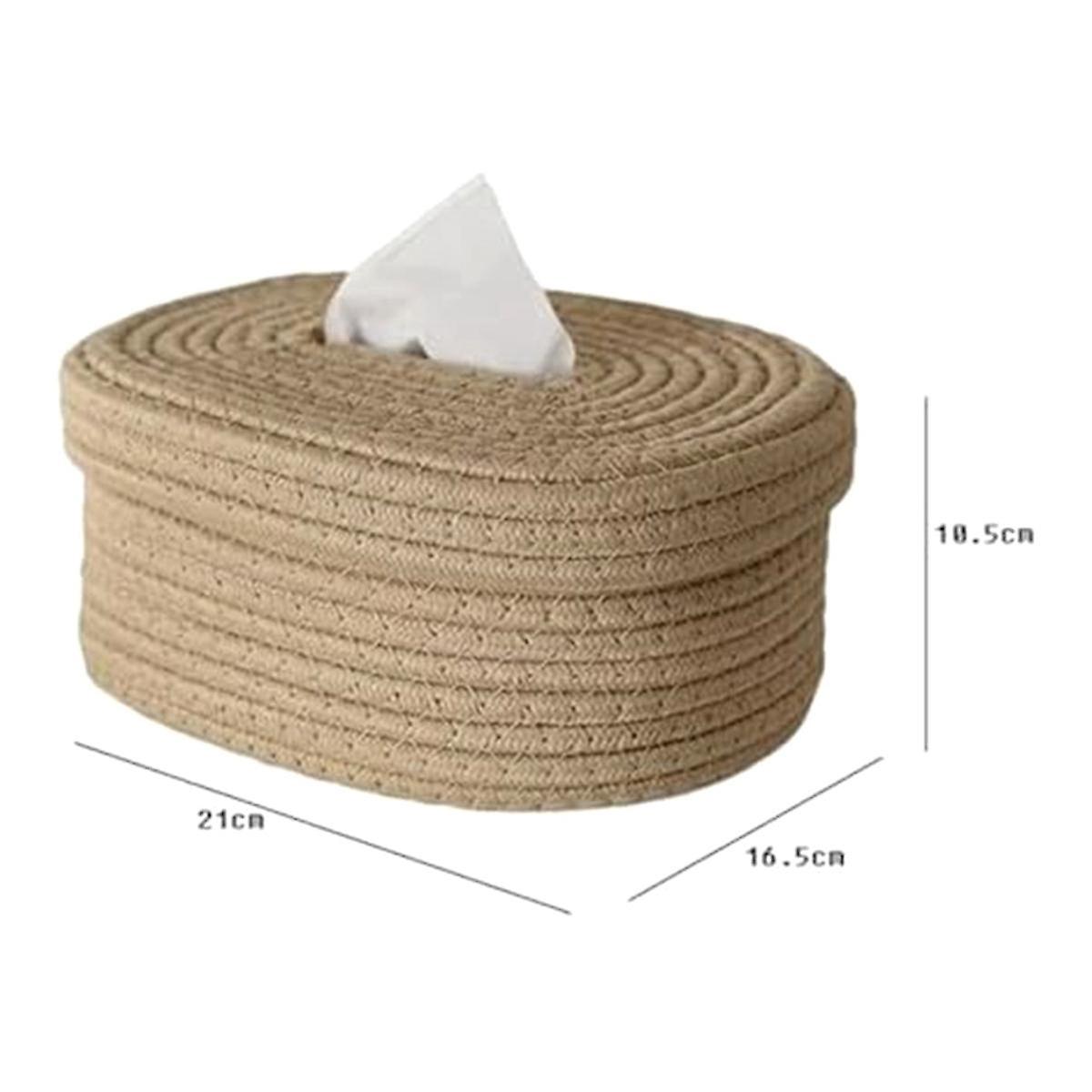 Tissue Box Cover Square Tissue Holders Cotton Rope Covers Rectangular ...