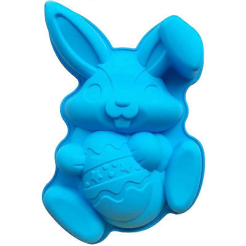 Rabbit Shape Non-Stick Silicone Mold,3D Easter Bunny Silicone Bunny ...