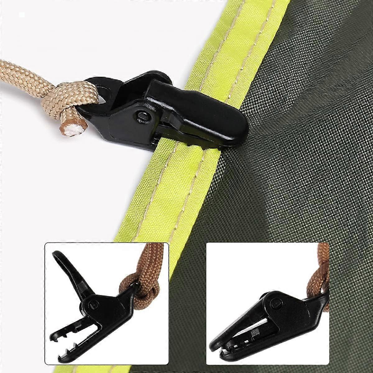12 plastic clips, tent reflective rope webbing clip, tensioner Tarp C ...