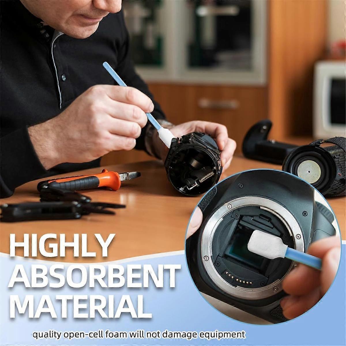 100Pcs Foam Tip Cleaning Swabs - Square Round Cleaning Swabs (5 Types ...