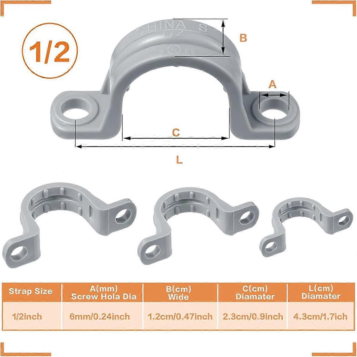 PVC Pipe with Double Hole Plastic Conduit with Pipe Clamp Conduit Clamp ...