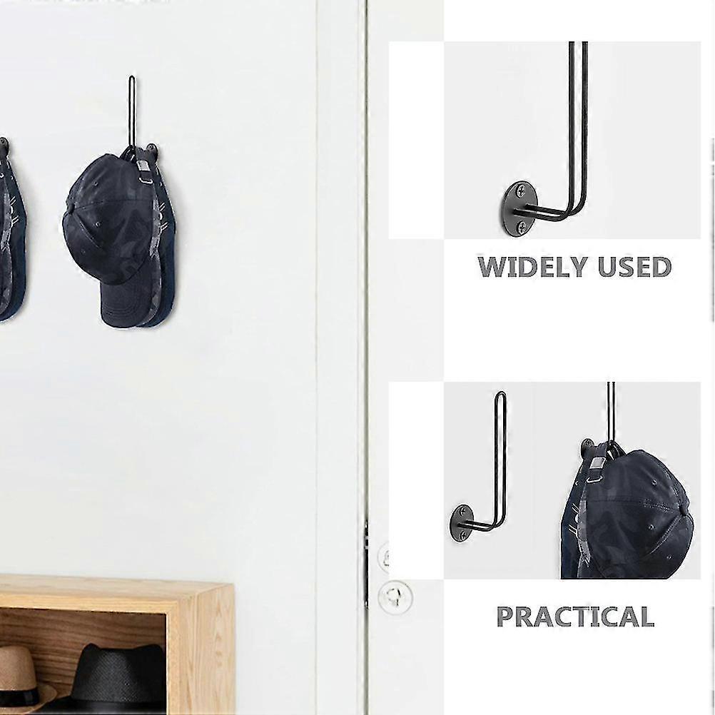 2pcs Hat Wall Rack Cap Organizer L Shape Wall Mounted Hat Rack Hat ...