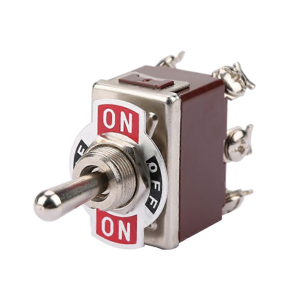 On OFF on 3 Position Momentary Toggle Switch 6 Pin 12mm 15A 250VAC ...