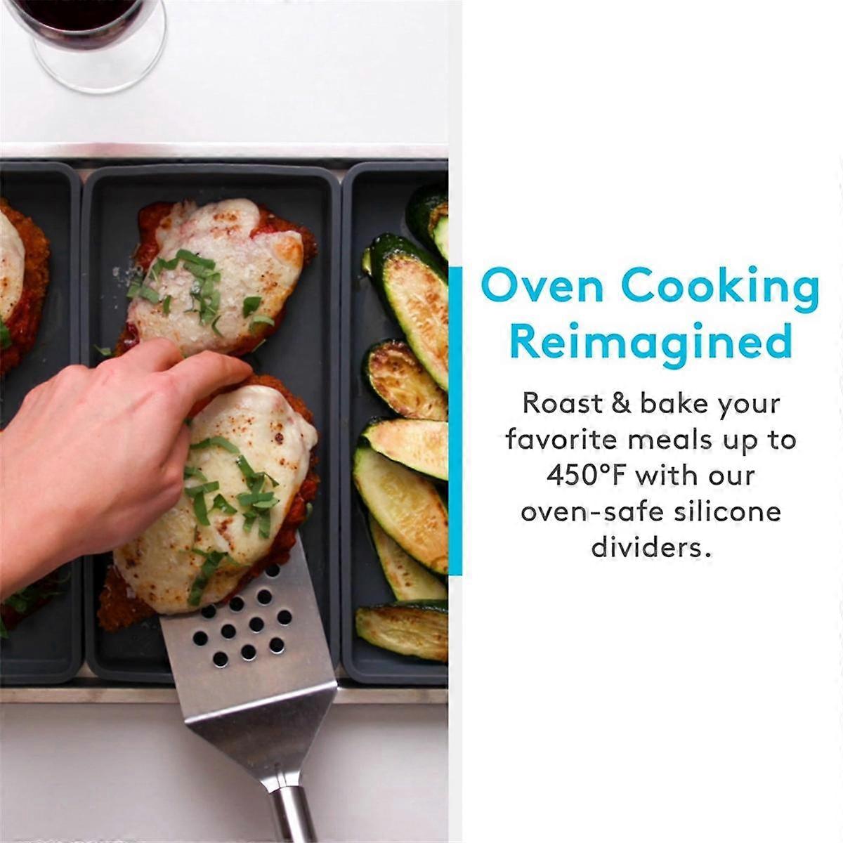 Sheet Pan Dividers for Easy Cooking & Meal Prep - Oven, Microwave ...