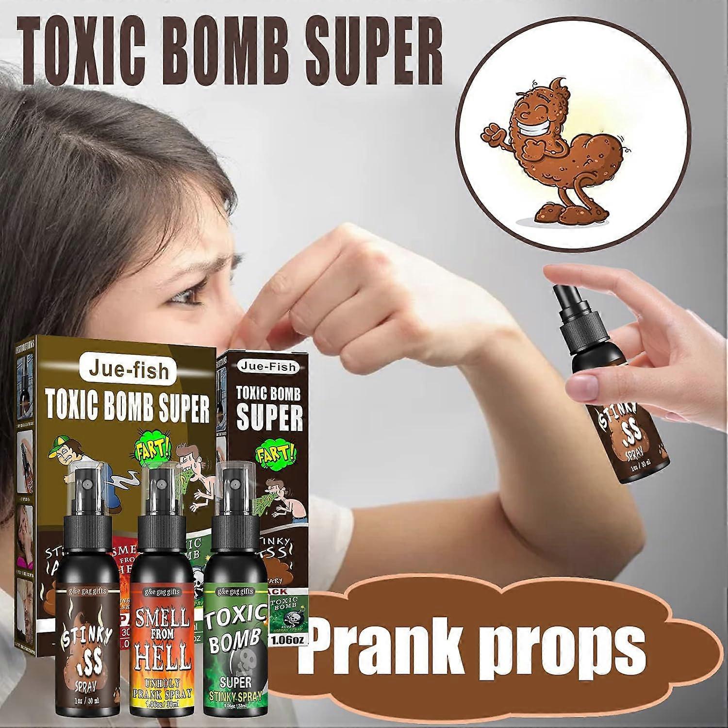 3pcs Stink Bomb Spray Extreme, Stink Bomb, Extremely Smelly Bomb ...