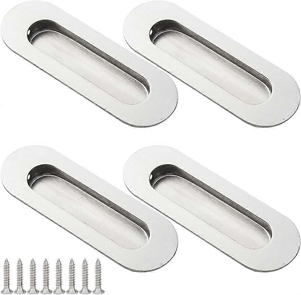 4 Pieces Sliding Door Handles Oval Recessed Handle Shell Handle ...