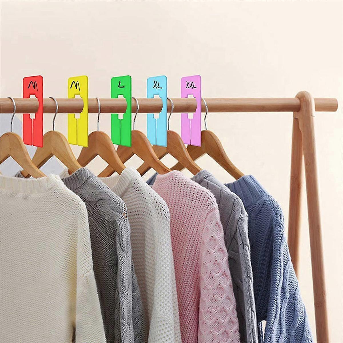 60 PCS Closet Rack Dividers,6 Colors Rectangular Clothing Hanger ...