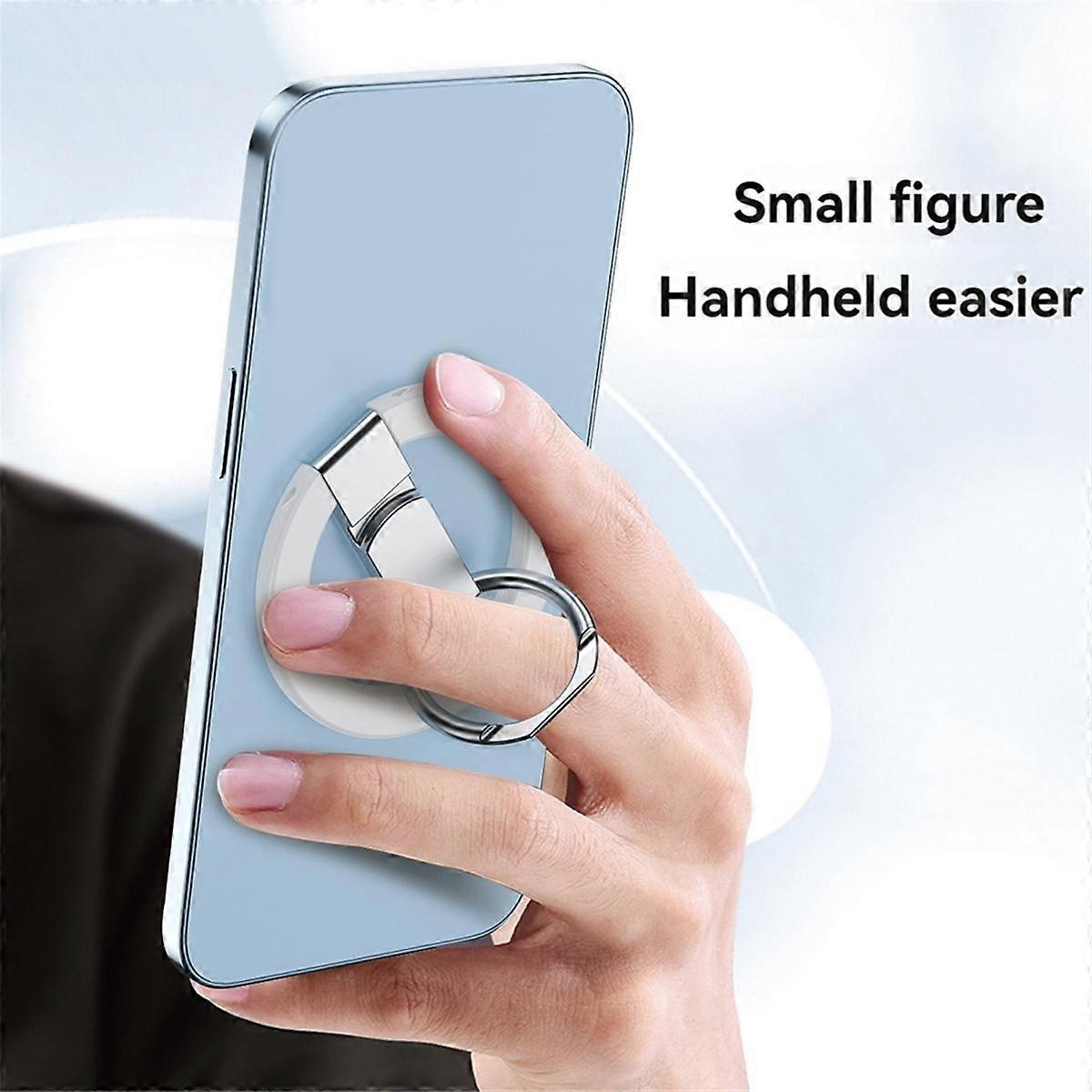 Magnetic Holder, Grip for , Glittery Rhinestone Cell Finger Ring White ...