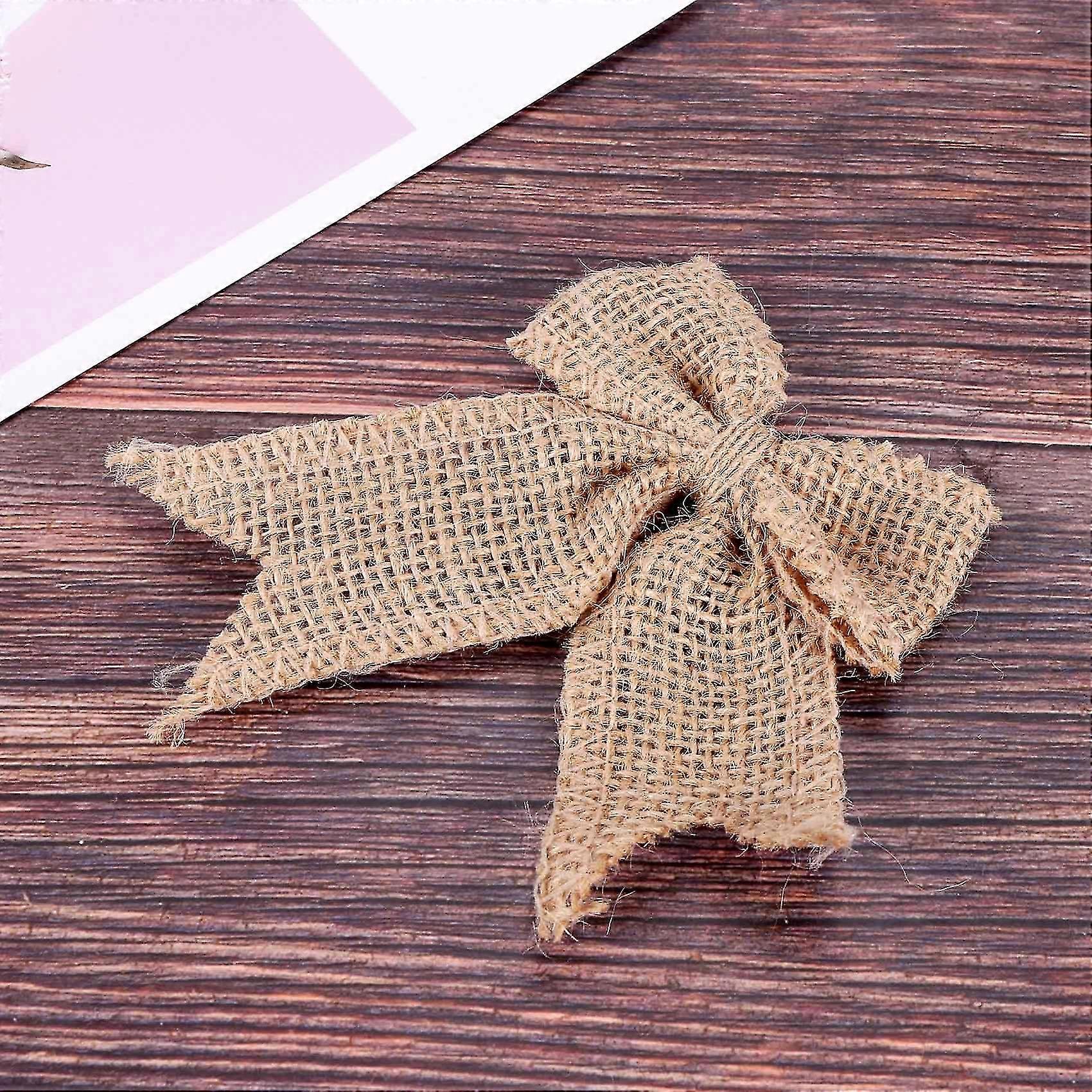 30 Pcs Burlap Bows Burlap Bow Knot Handmade Burlap For Christmas Decorate Tree Festival Holiday ...