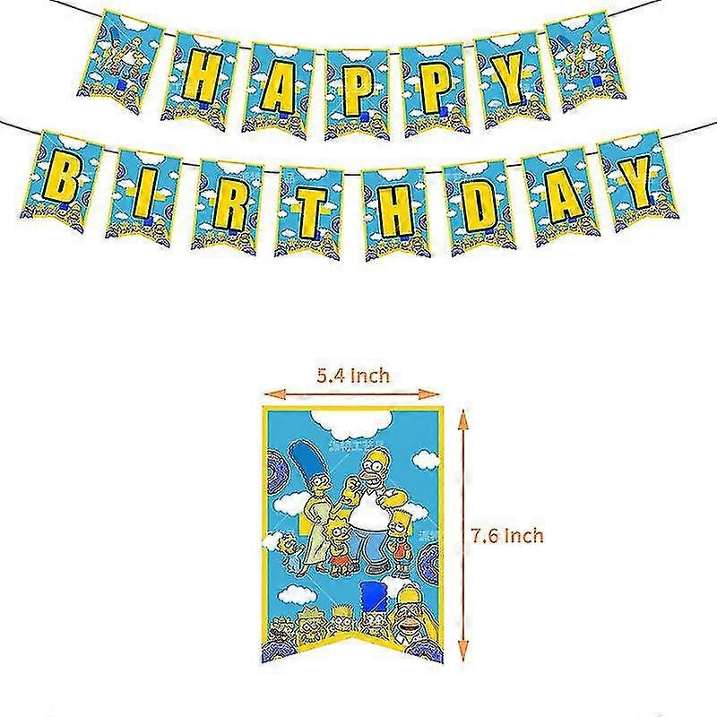 Animation Simpsons Theme Party Decoration The Simpsons Birthday Pulling ...