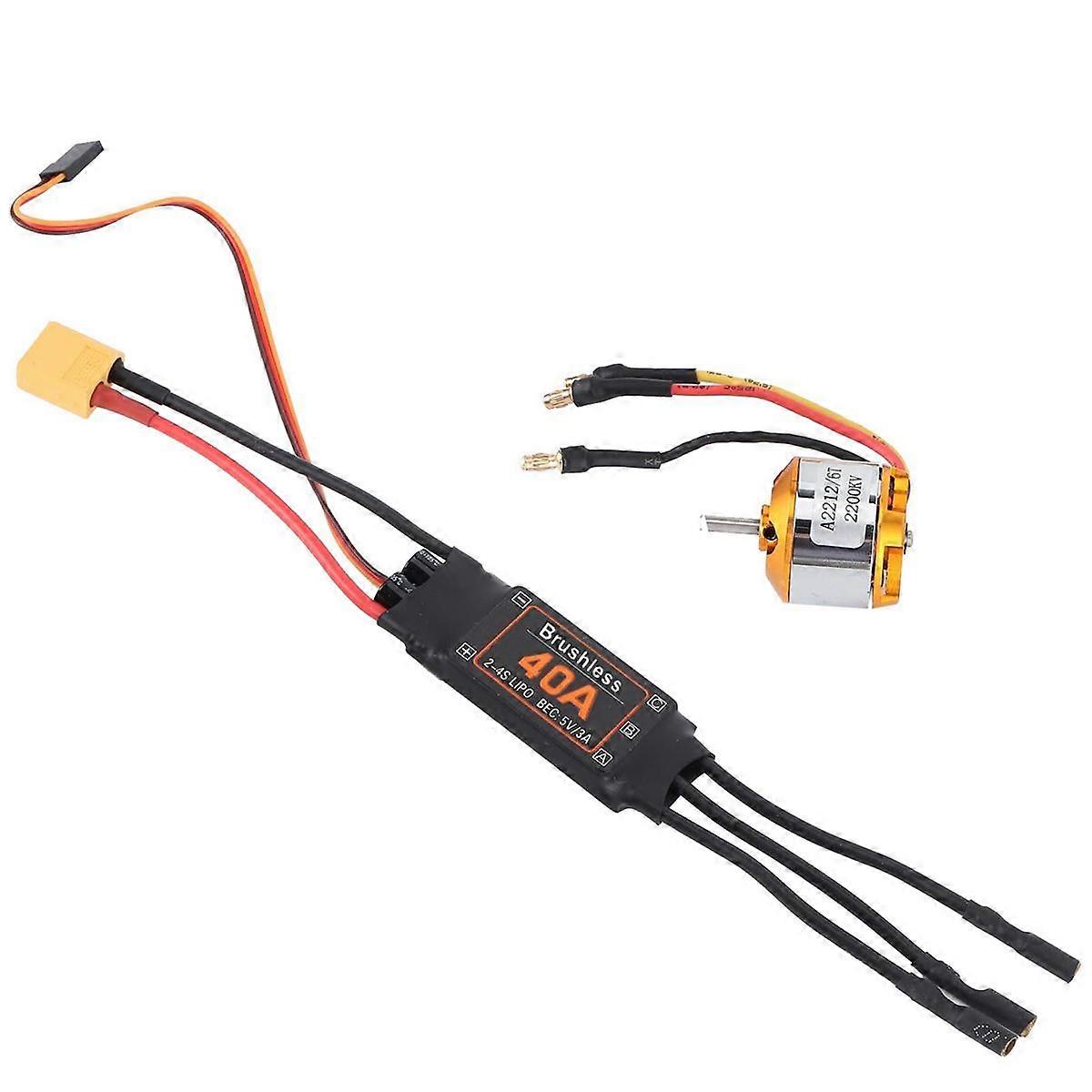 2212 KV2200 Motor+40A Brushless ESC XT60 RC Motor ESC Set for Drone ...