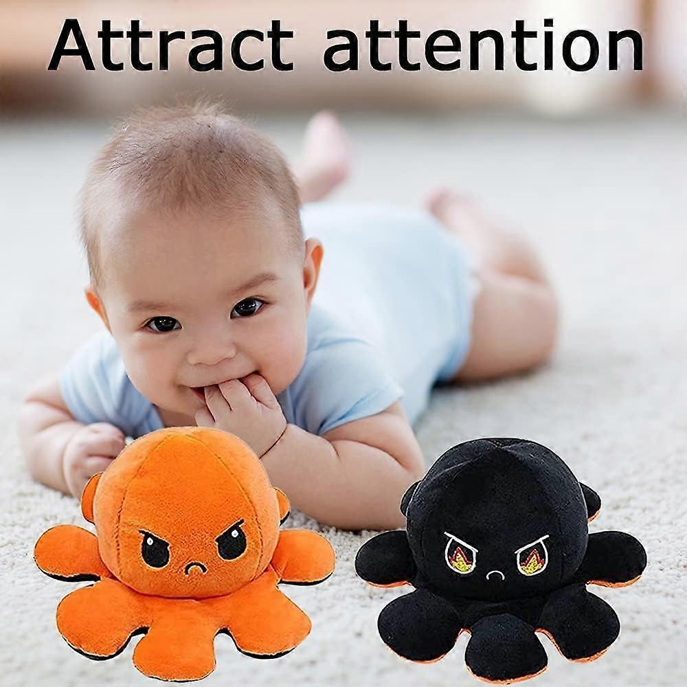 The Moody Reversible Octopus Plushie | Double-Sided Flip Plush Toy ...