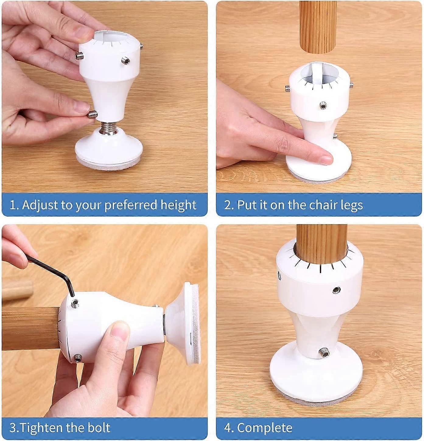 Furniture Risers, Adjustable Height Raise by 7-10cm, High Performance ...