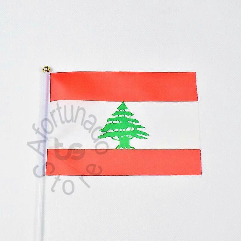Lebanon 14*21cm 10pieces Flag Banner Hand Waving Flag National Flag For ...