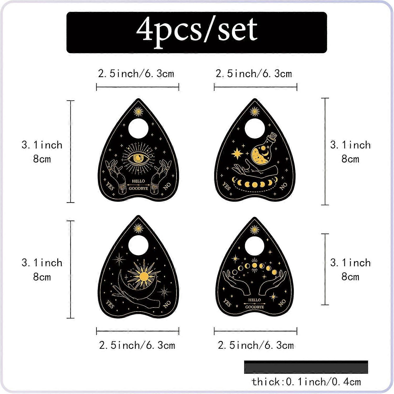 4Pcs Planchette Spirit Board Wooden Crystal Holder Mini Crystal Sphere ...