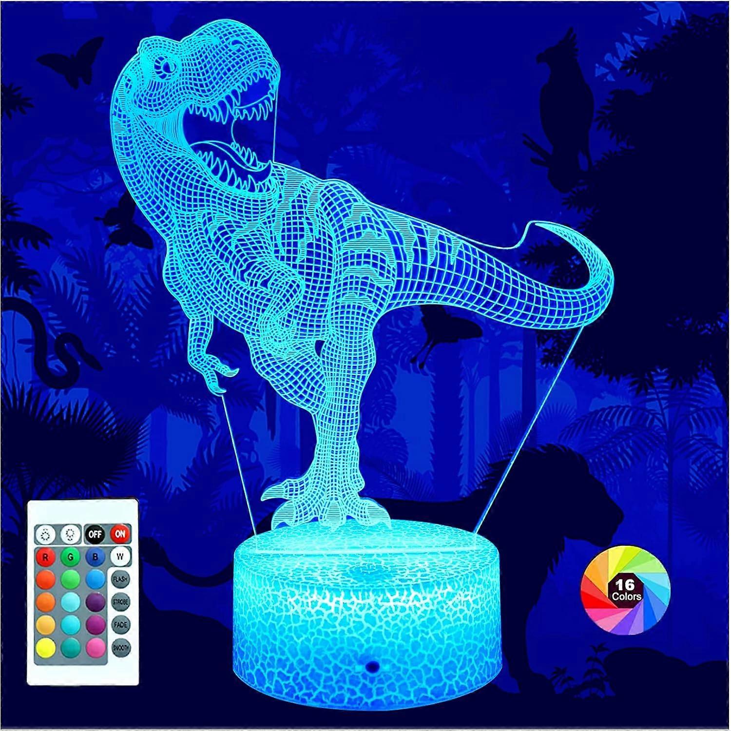 Dinosaur Toys, Dinosaur Night Light 16 Colors Changing Dinosaur Lamp ...