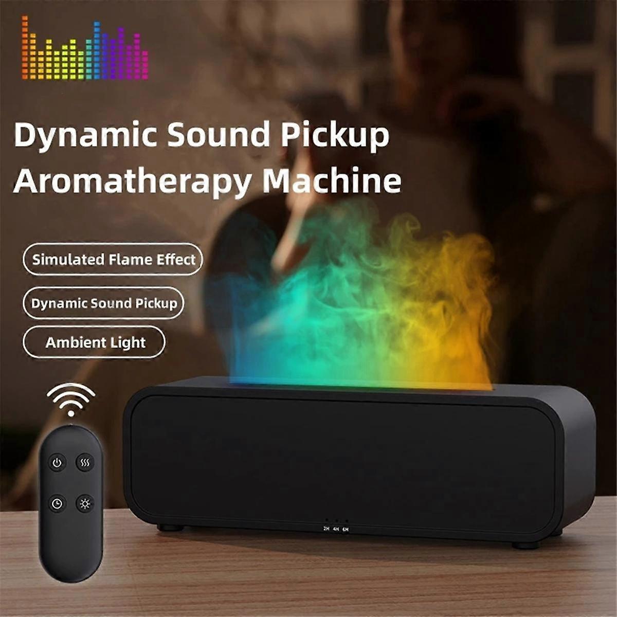 7-Color Light Simulation Flame Aromatherapy Machine Remote Control ...