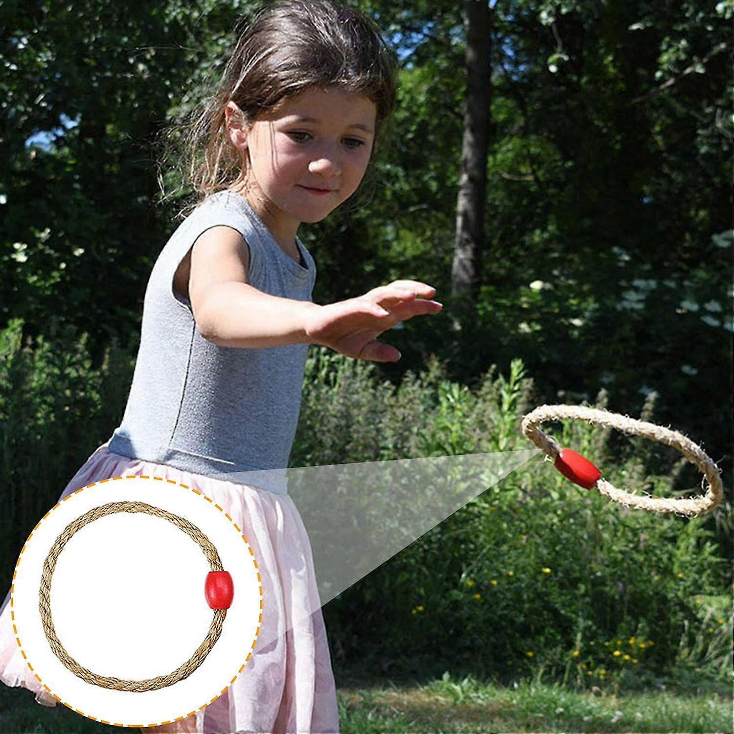 Outdoor Hemp Rope Ring Toss Set Stimulate Potential Teamwork Spirit ...
