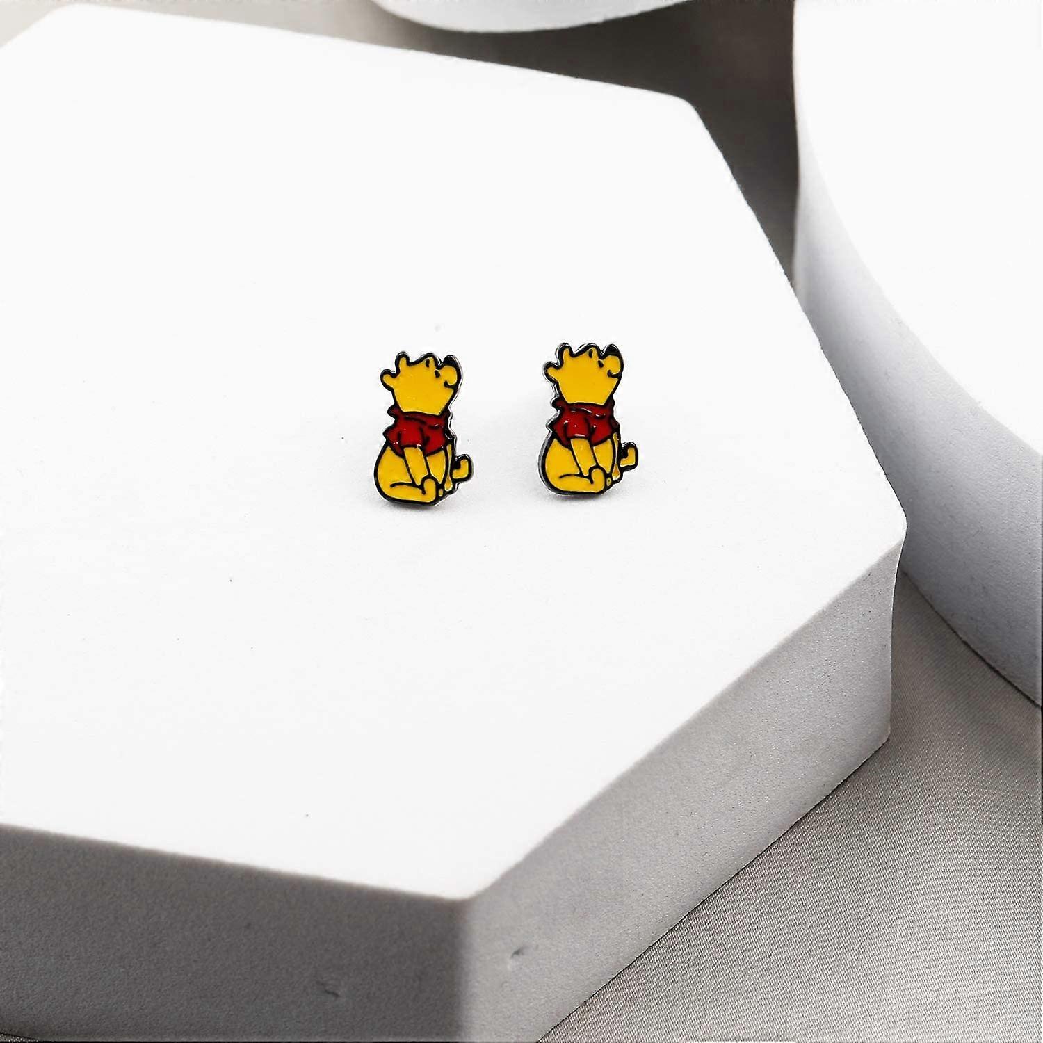 Winnie The Pooh Earrings Cartoon Pooh Ear Stud Winnie The Pooh Bear ...