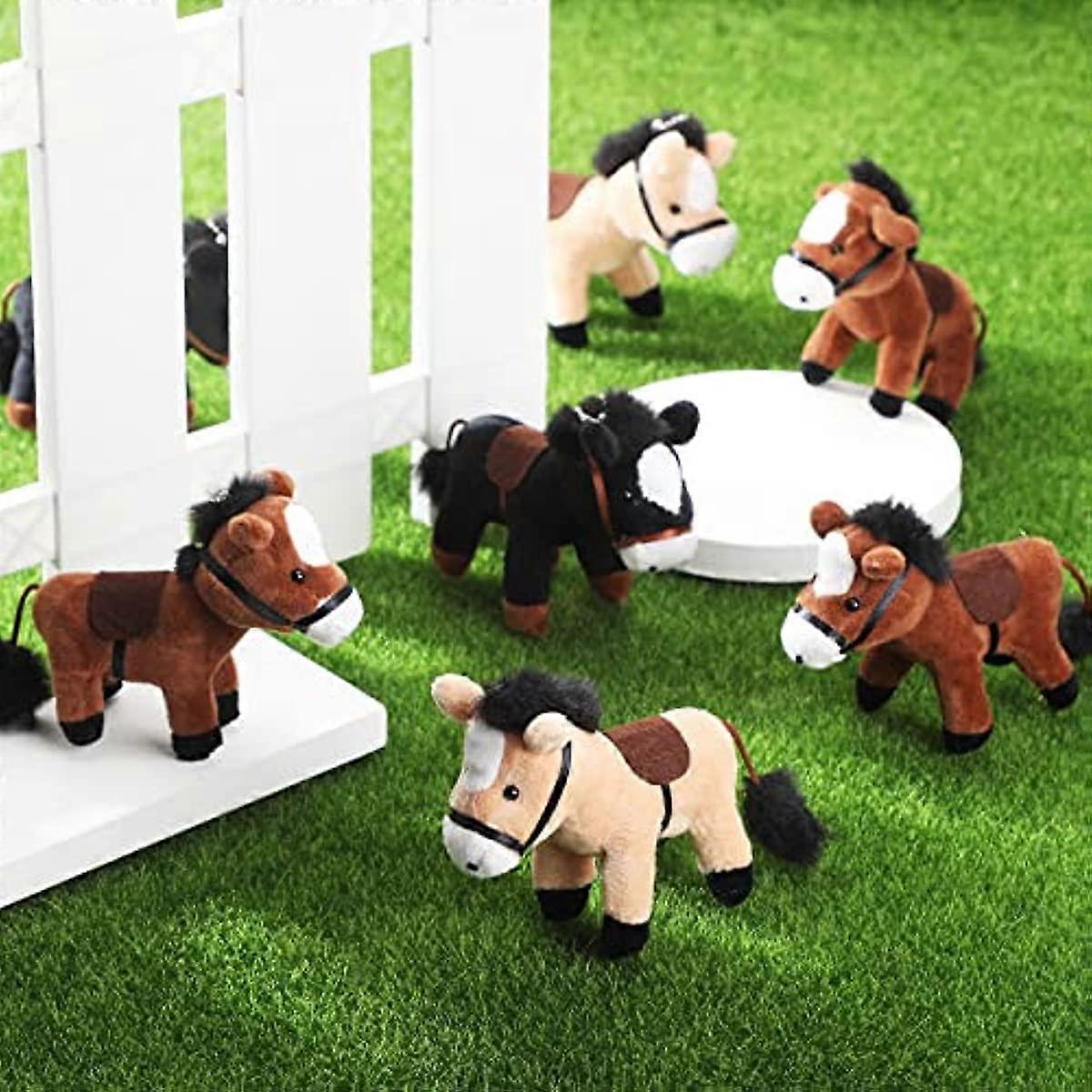 9 Pack Horse Stuffed Animals Horse Plush Toy Standing Stuffed Horse 4 ...