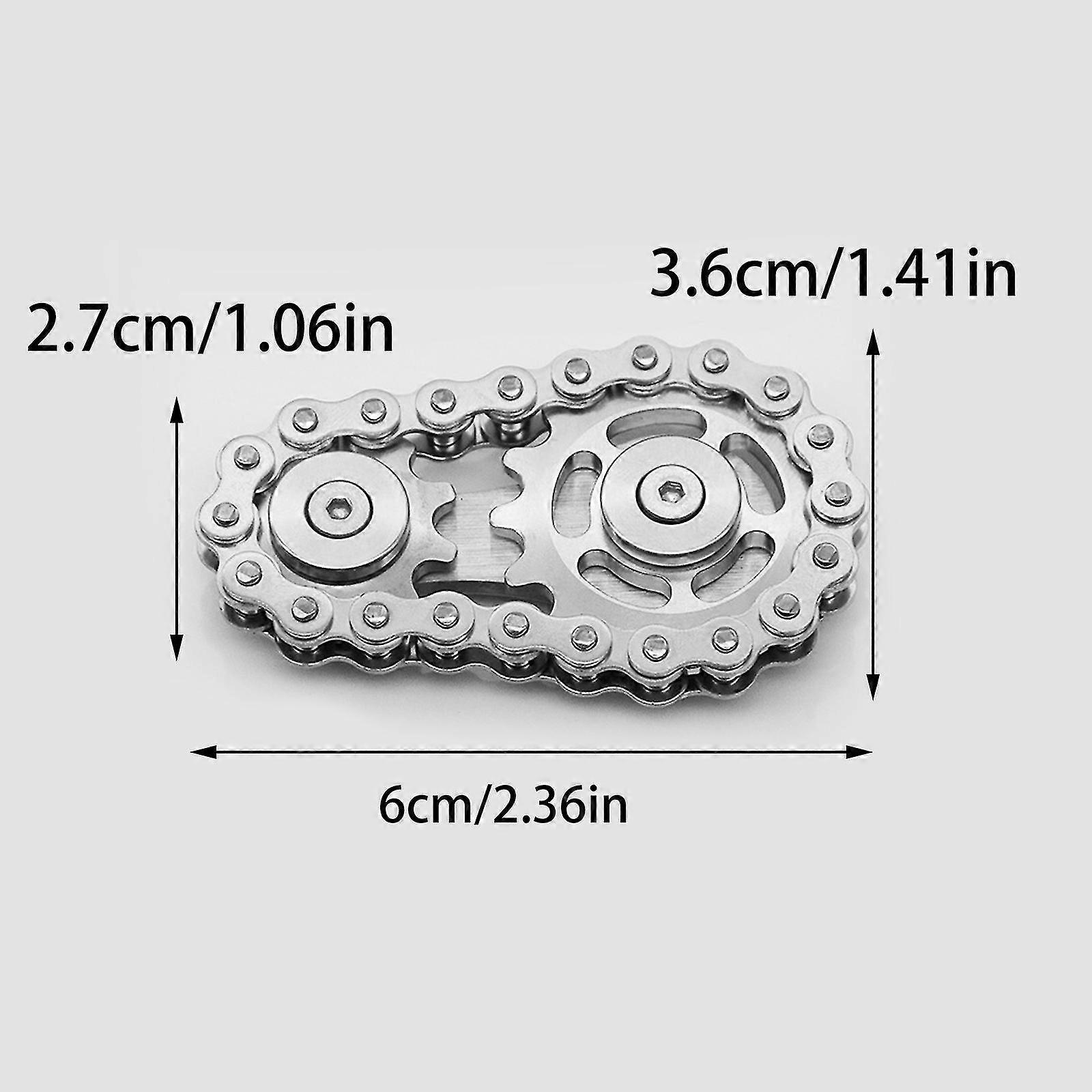 Bike Chain Gear Fidget Spinner,metal Sprocket Chain Fidget Toy, Stress ...