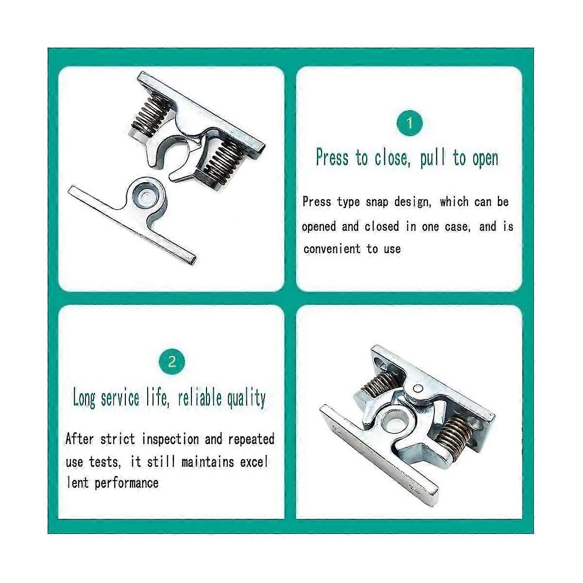 1Pcs Spring Loaded Door Easy Lock Stop Catch Release Clamp Double ...