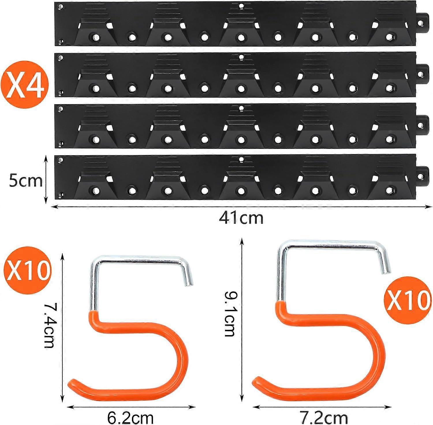 Garage Organization Rack, 64 Inch Adjustable Storage System with 20 ...