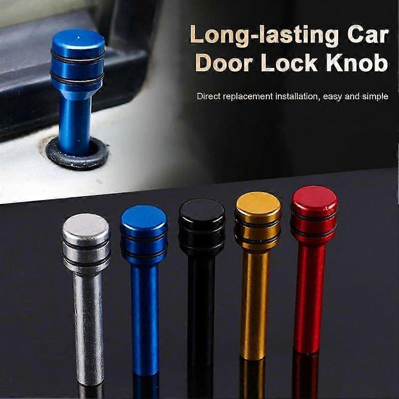 4Pcs Alloy Car Door Lock Knobs Anti-deformed Inner Door Lock Pull Pins ...
