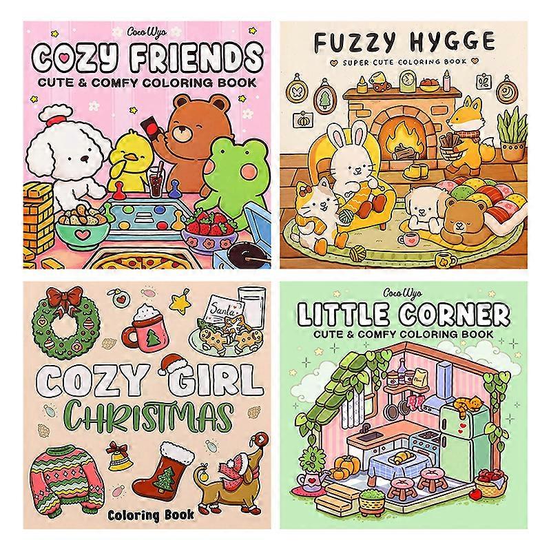 Little Corner: Coloring Book For Adults And Teens Super Cute Designs Of ...