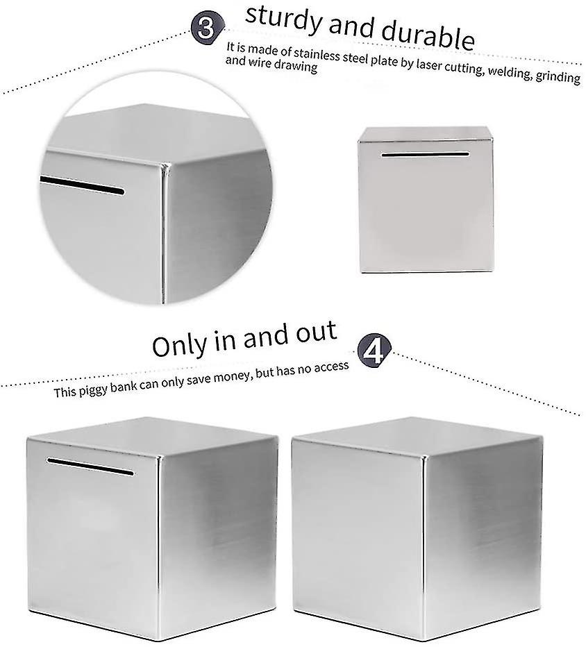 Piggy Bank Coin Home Decor rostfritt stål för vuxna älskare Present ...