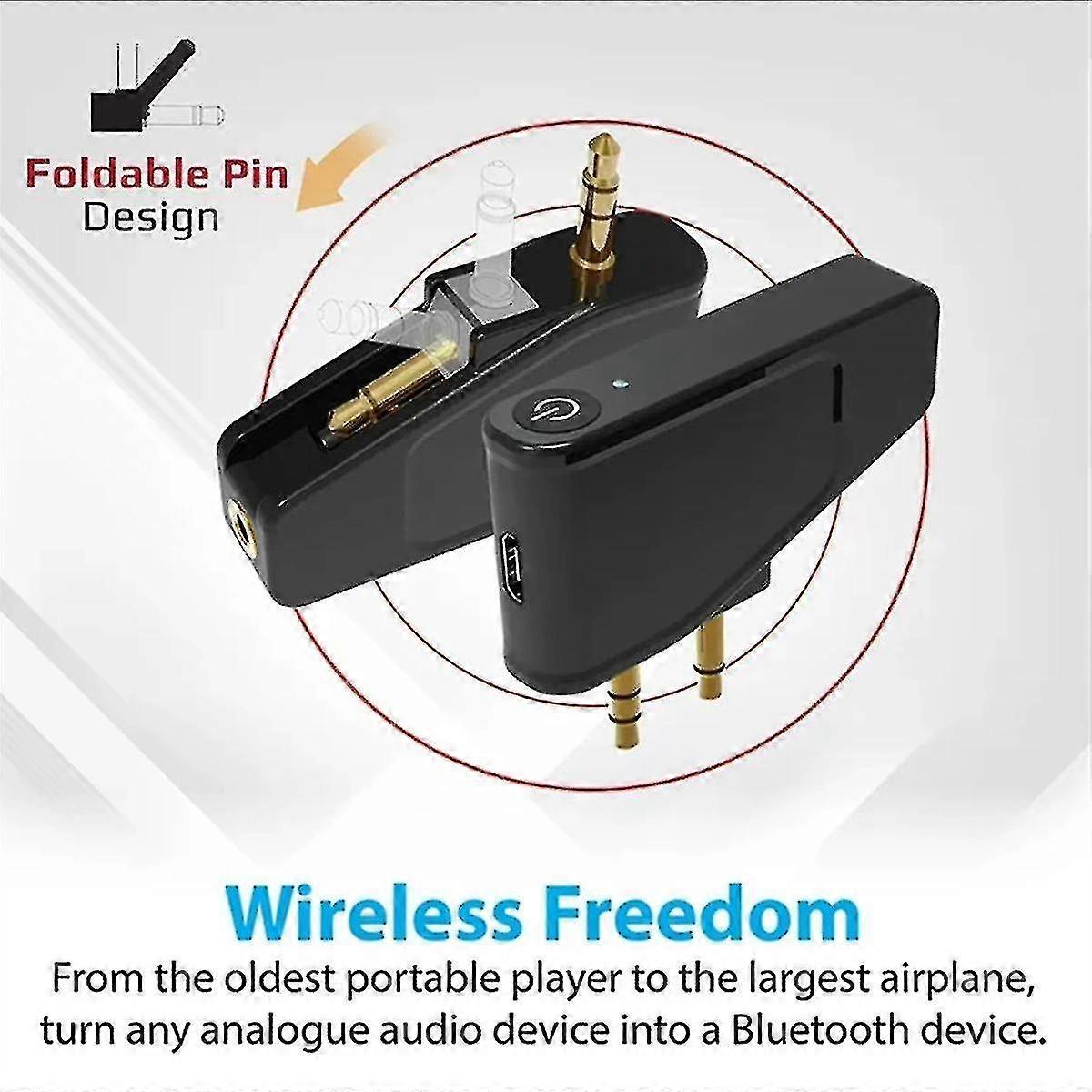Bluetooth 5.3 Airplane Airline Flight Adapter A2DP Transmitter for ...