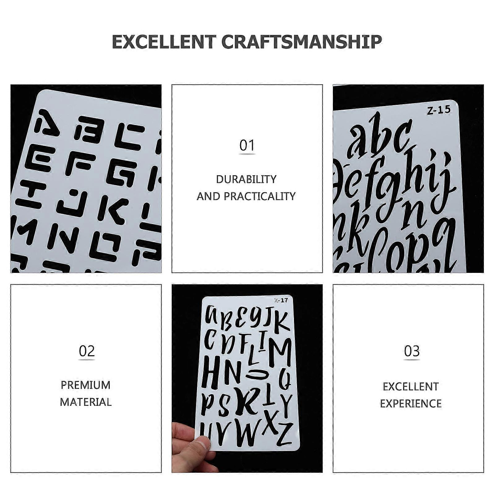 20 Sheets English Letters Stencils Letters Templates Alphabet Stencils ...