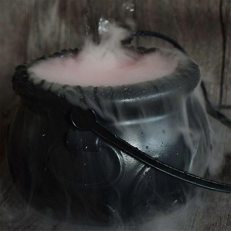 Black Halloween Cauldron With Mist Maker, Witch Jar Atomizer Lamp Punch ...