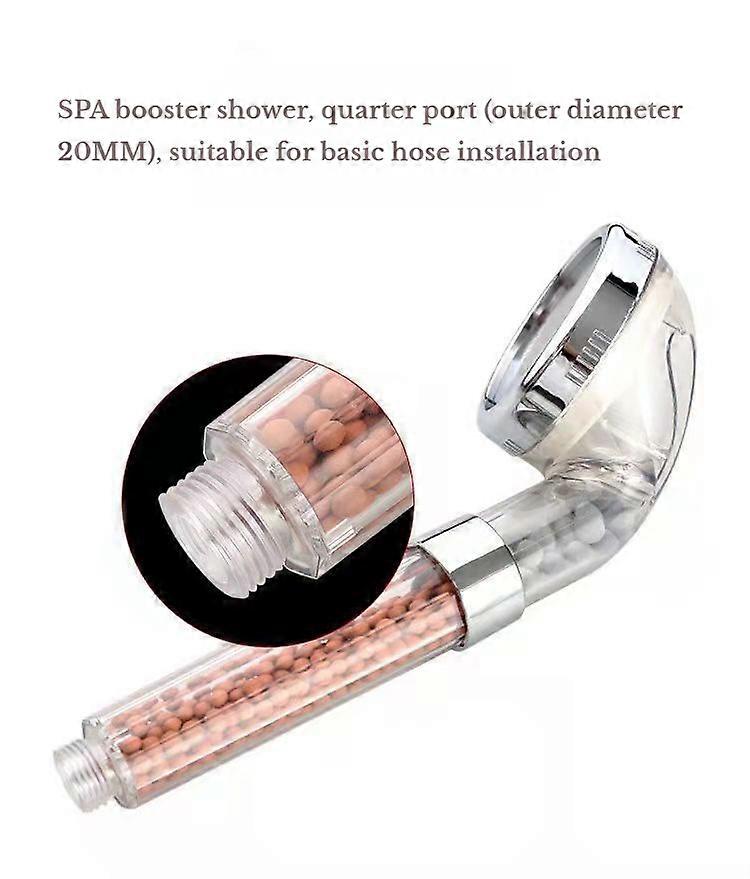 Negative ion booster shower head adjustment and filtration shower head, handheld shower head for ...