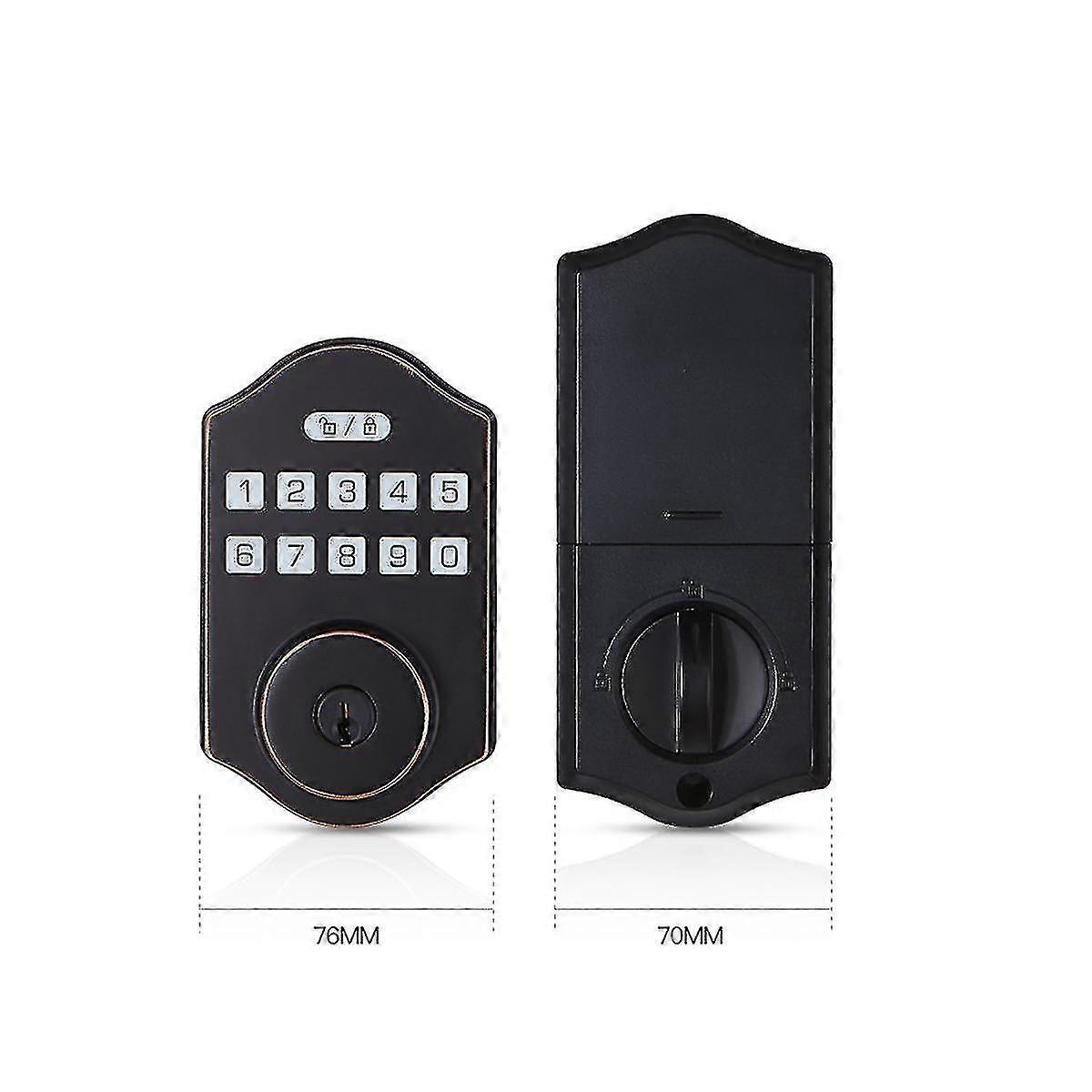 Keyless Entry Door Lock, Electronic Deadbolt With Keypad, Auto Front ...
