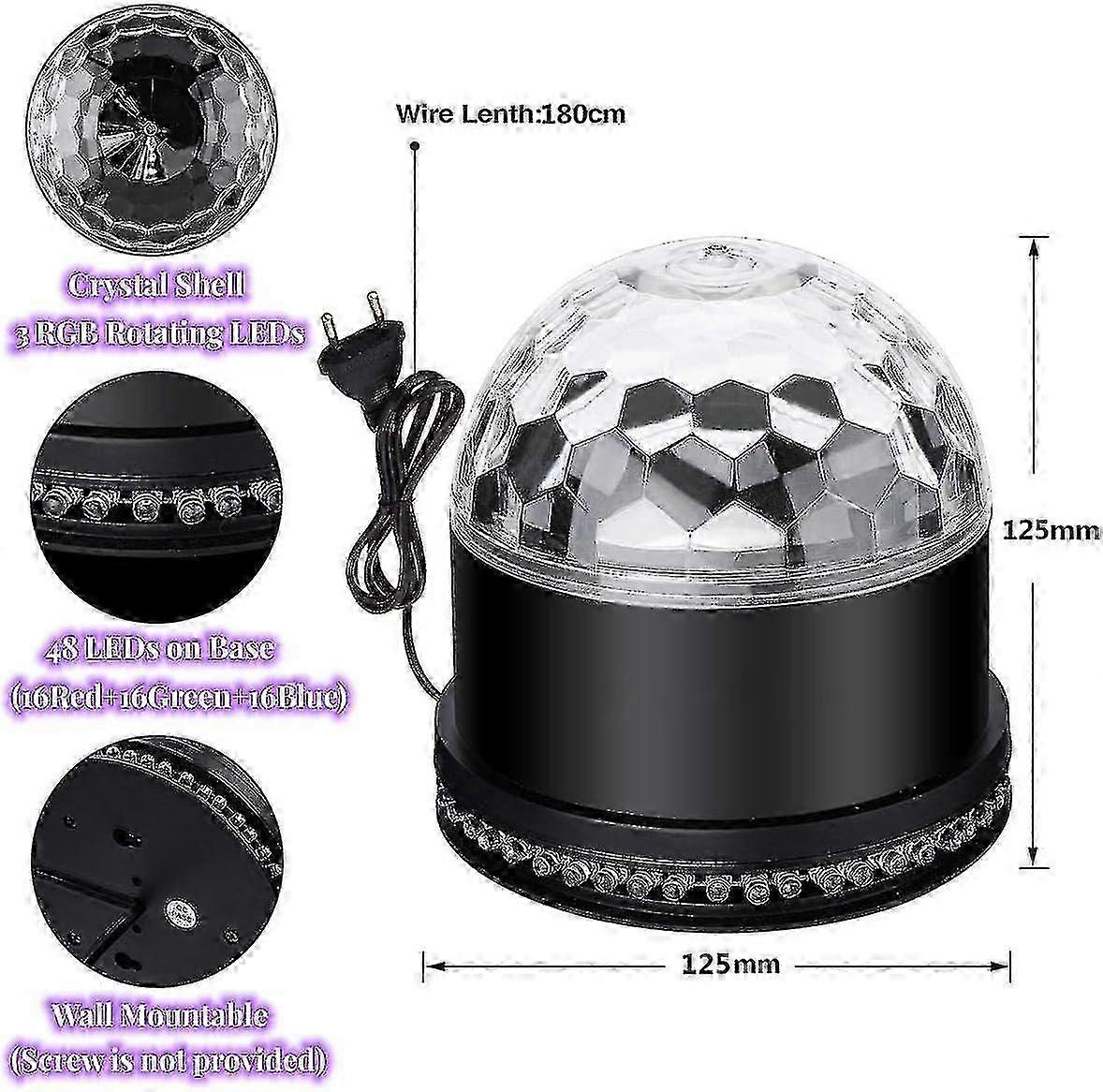 Disco Ball, 5w Led Disco Ball, Rgb Disco Stage Light, Party Light ...