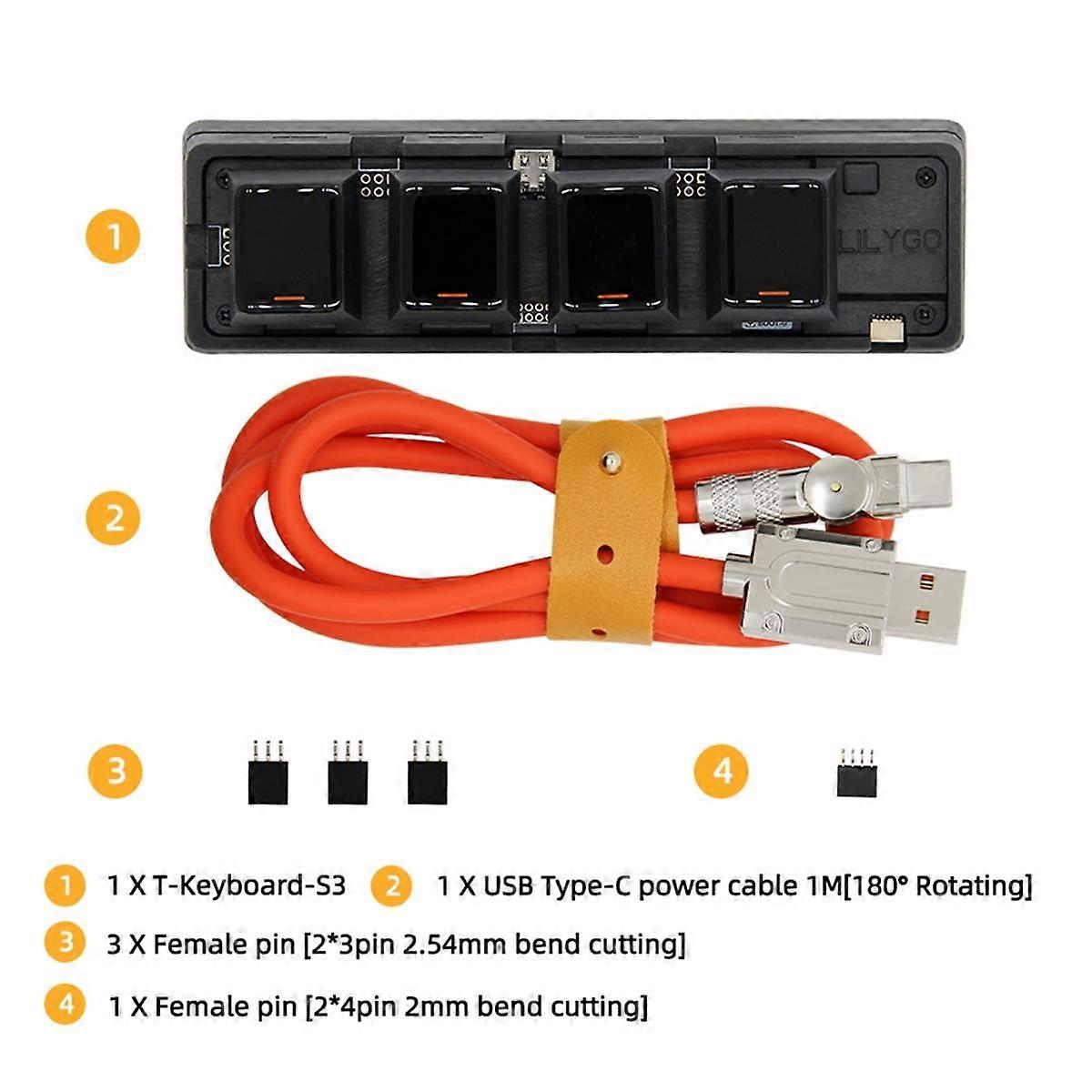 T-Keyboard-S3 ESP32-S3 Keyboard Development Board 0.85-Inch LCD Button WiFi Bluetooth Wireless ...
