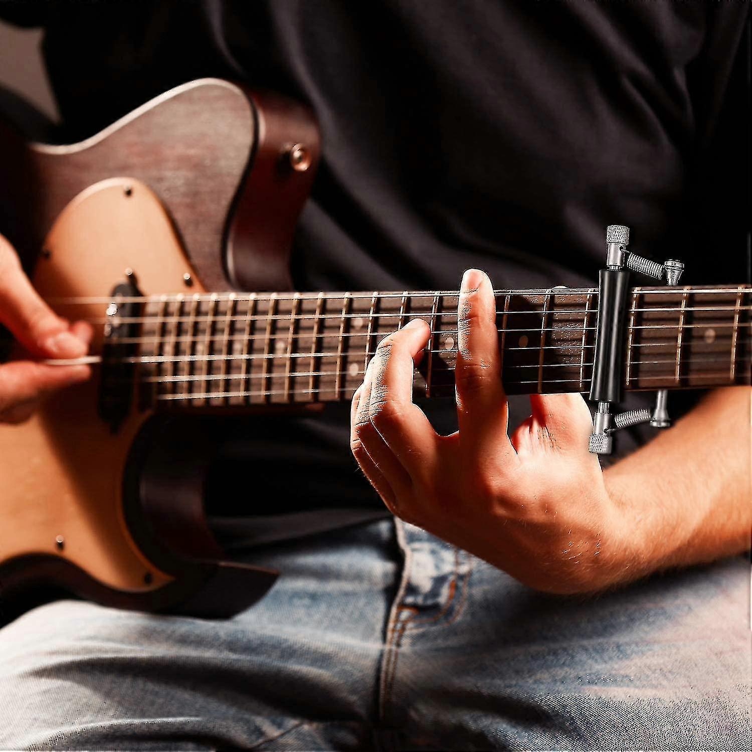 Th Guitar Rolling Capo Sliding Capo Adjustable Capo Rubber And ...