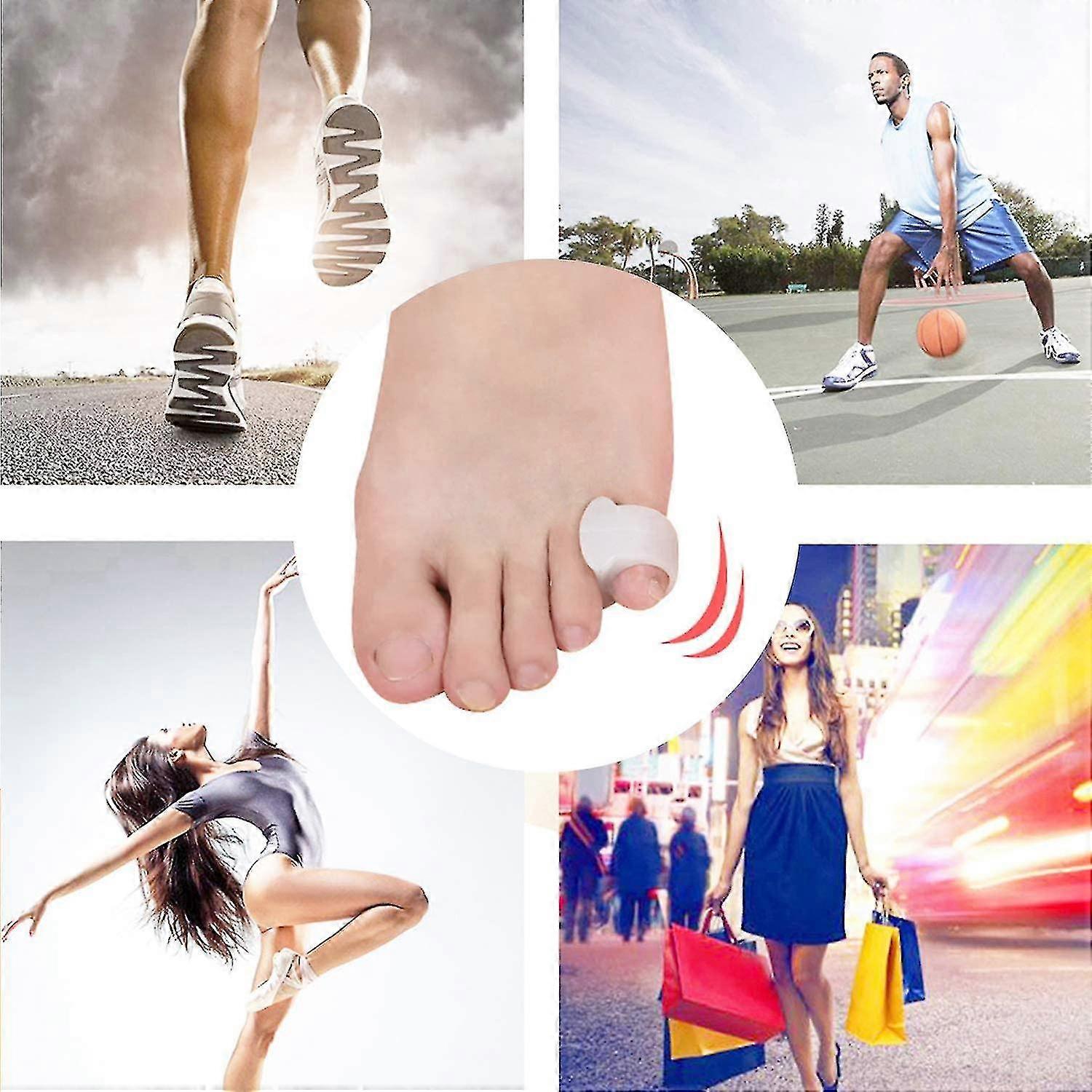 10pcs Pinky Toe Separator, Gel Toe Spacers Straightener, Hammer Toe ...