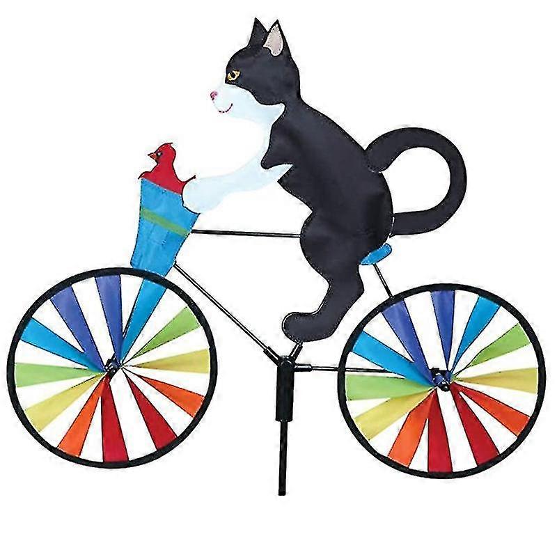 Cat Dogs On Bike Wind Spinner Windmill Rainbow Wheels Animal Bicycle ...