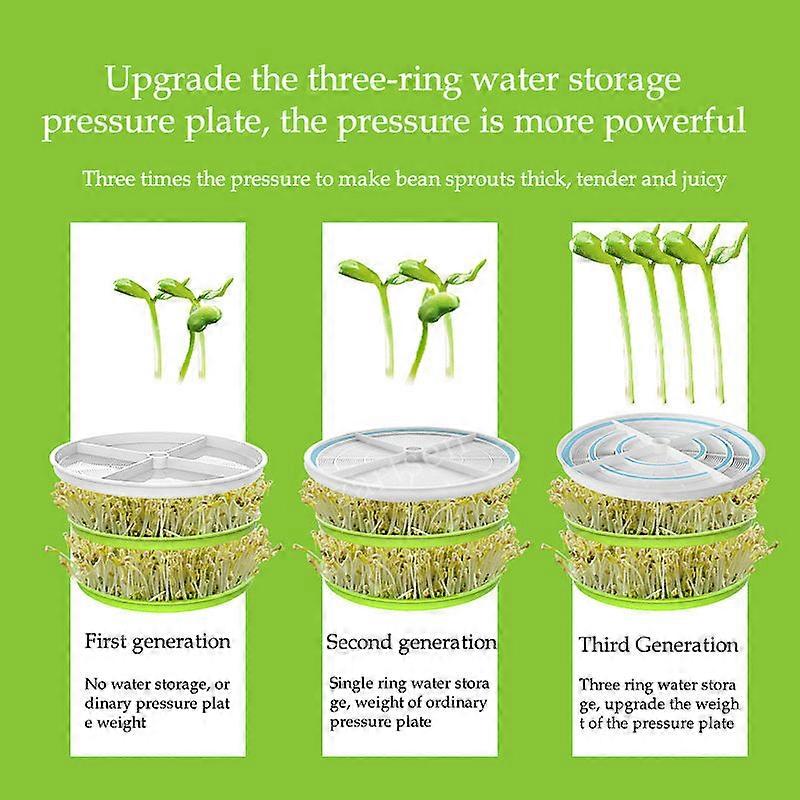 Two Layer Bean Sprouts Maker Thermostat Green Vegetable Seedg Growth ...