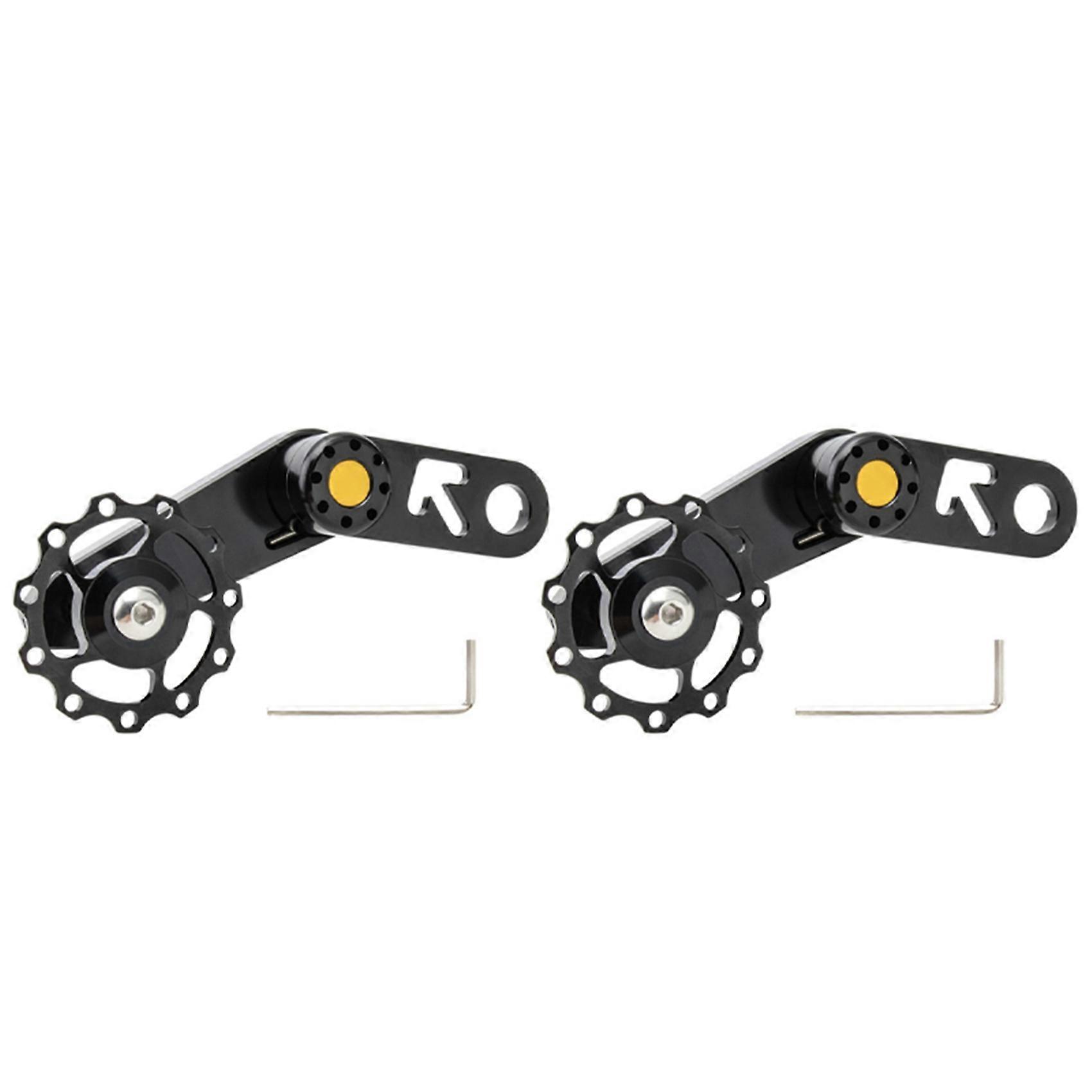 2X Folding Bike Chain Tensioner Lightweight Bicycle Guide Wheel Single ...