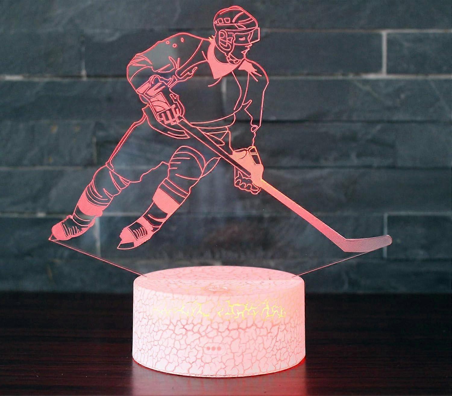 Hockey Night Light with 7 Colors Changing- LED 3D Optical Illusion Lamp ...