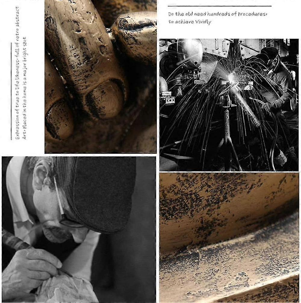 Mike Silver Polyresin Hand Gesture Desk Statues Finger Sculpture Decor ...