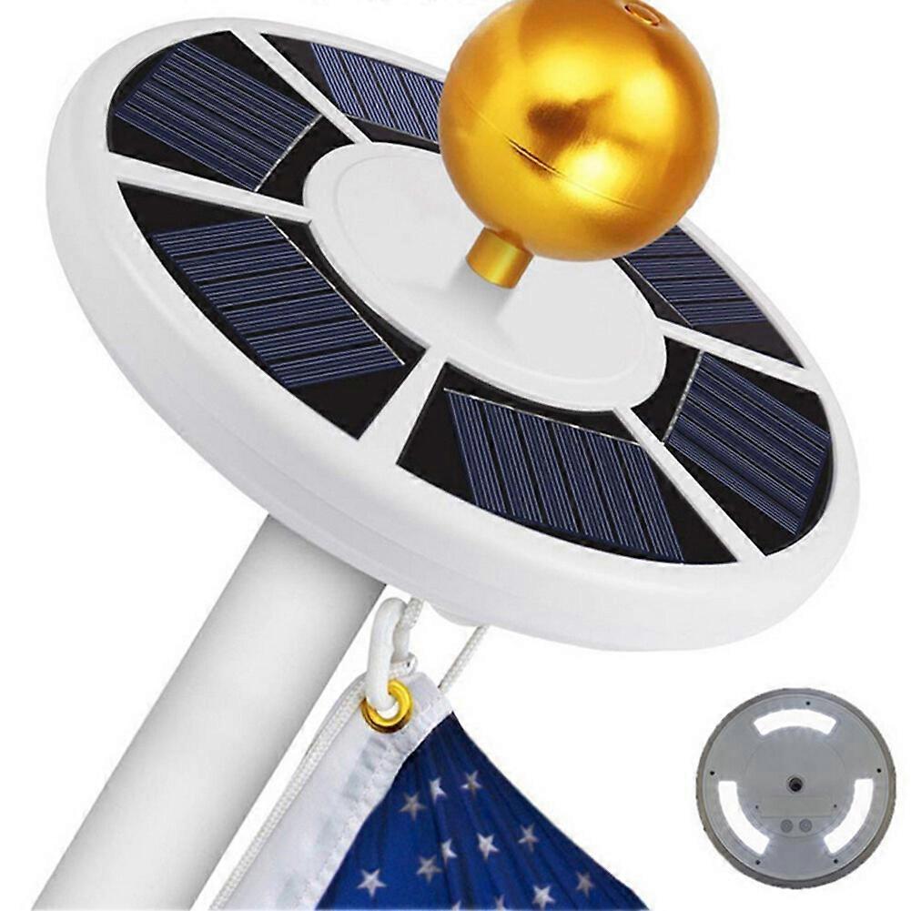 Solar Powered Flag Pole 42 LED Automatic Light Night Super Bright ...