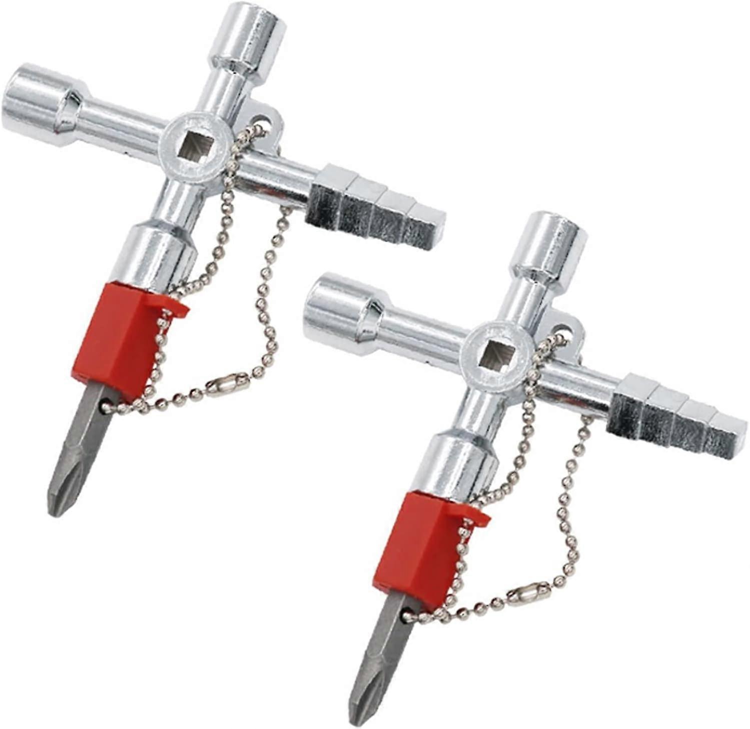 2 Pieces Multifunction Wrench, Triangular Wrench, 4 Way Universal ...